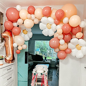 6 Pcs Daisy Balloons, 30inch Huge White Flower Aluminum Foil Balloons for Birthday, Baby Shower, Wedding, Daisy Party Decorations Supplies…