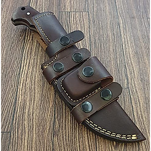 TR-1168 Custom Handmade Damascus Steel 10 Inches Tactical Knife - Perfect Grip Rose wood Handle