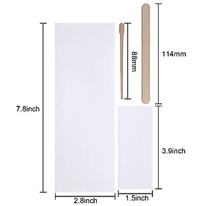 Yaomiao 400 Pieces Wax Strips Sticks Kit, Non-Woven Waxing Strips Hair Removal Strip with Wax Applicator Stick for Body Skin Facial Hair Removal Tools