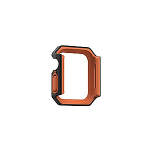 URBAN ARMOR GEAR UAG Compatible Apple Watch Case, 40mm, iWatch Series 6/5/4/SE 2/SE, Civilian Rugged Protective TPU Bumper Case, Black/Orange