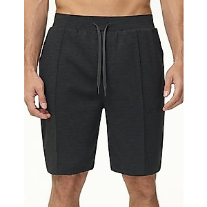 THE GYM PEOPLE Men's Workout Shorts Drawstring Athletic Loose Fit Lounge Sweat Shorts with Pockets Dark Heather Grey