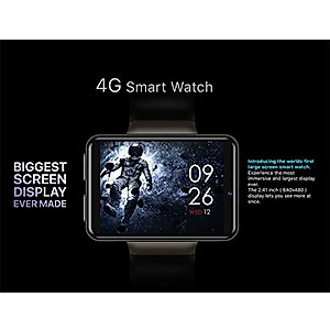 ISPEKTRUM iS101 Android Smart Watch 2.4” Screen Dual Camera 3GB+32GB 2080 mAh Battery Waterproof LTE Calls & Text GPS WiFi Google Play Store Sports Mode Fitness Tracker Heart Rate Monitor, Pedometer