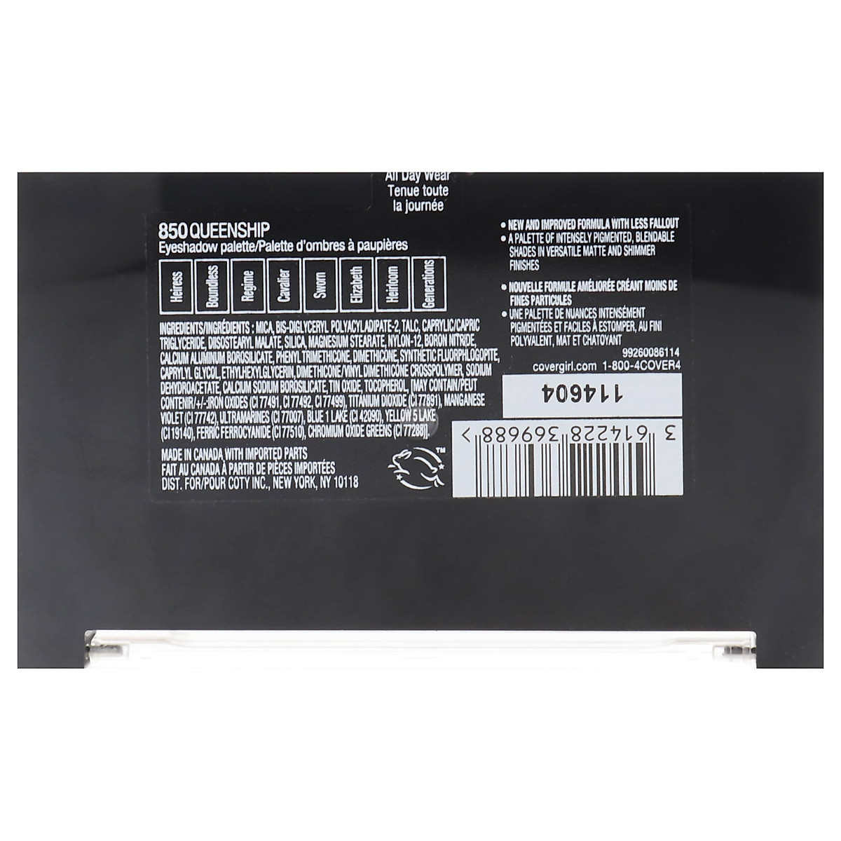 COVERGIRL TruNaked Queenship Eyeshadow Palette, 8 Shades, Flawless Look, 1 Pack , Matte , Shimmer , Lush , Smooth, Blendable, Rich Payout