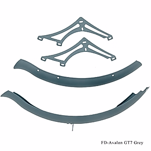 Tracer FD-Avalon Mudguard 26'' Fat Tire Cruiser Bike Mudguard 100mm Width, Front & Rear Set. (Gray)