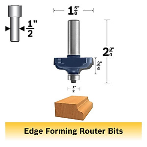 BOSCH 85586M 1-5/8 In. x 3/4 In. Carbide Tipped Ogee with Fillet Bit