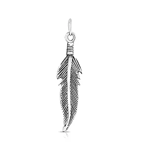 Mimi 925 Sterling Silver Feather Charm Pendant
