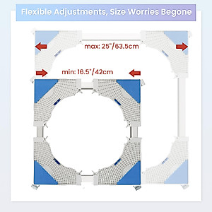AMGSH Adjustable Mini Fridge Stand | Movable Washing Machine Base Stand Furniture Dolly Roller Base, Small Furniture Mover Mobile Base for Washing Machine, Dryer and Refrigerator (4 Wheels)