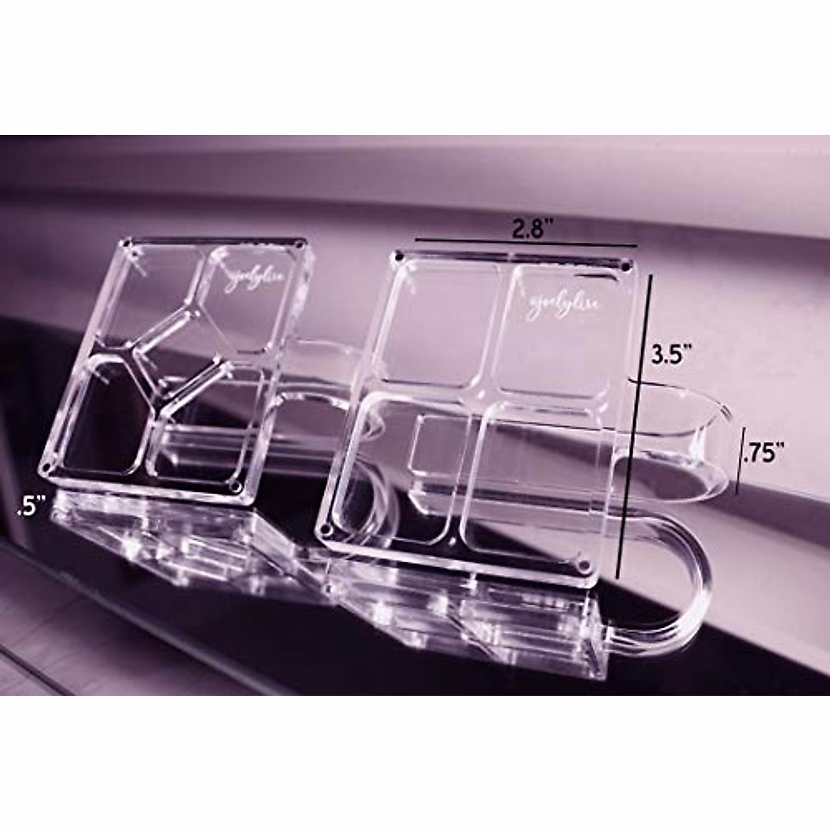 Hand Makeup Mixing Palette Makeup Lovers have been Searching for, with Lid, Great when applying makeup to others too, bye-bye Makeup Stains! 5 groves