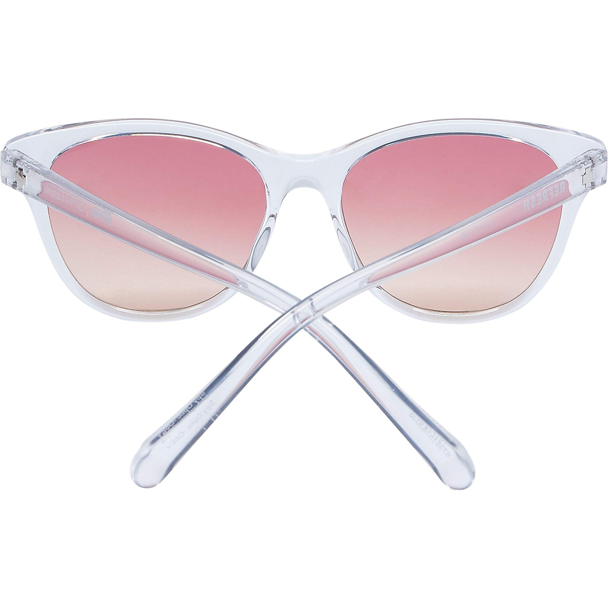 SPY Optic Spritzer, Cat-Eye Sunglasses, Color and Contrast Enhancing Lenses, Clear - Pink Sunset Lenses