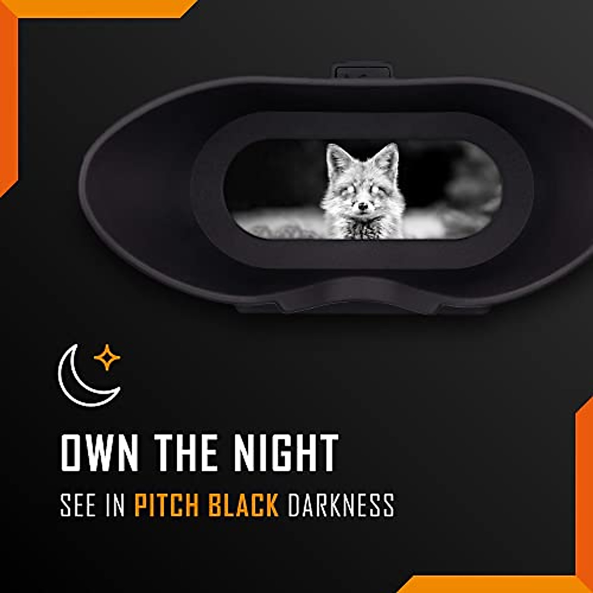 Nightfox Swift Night Vision Goggles | Head Mounted | Wide Viewing Angle, 1x Magnification | Close Quarters Tactical Goggles | USB Rechargeable | Digital Infrared Night Vision Binoculars for Adults