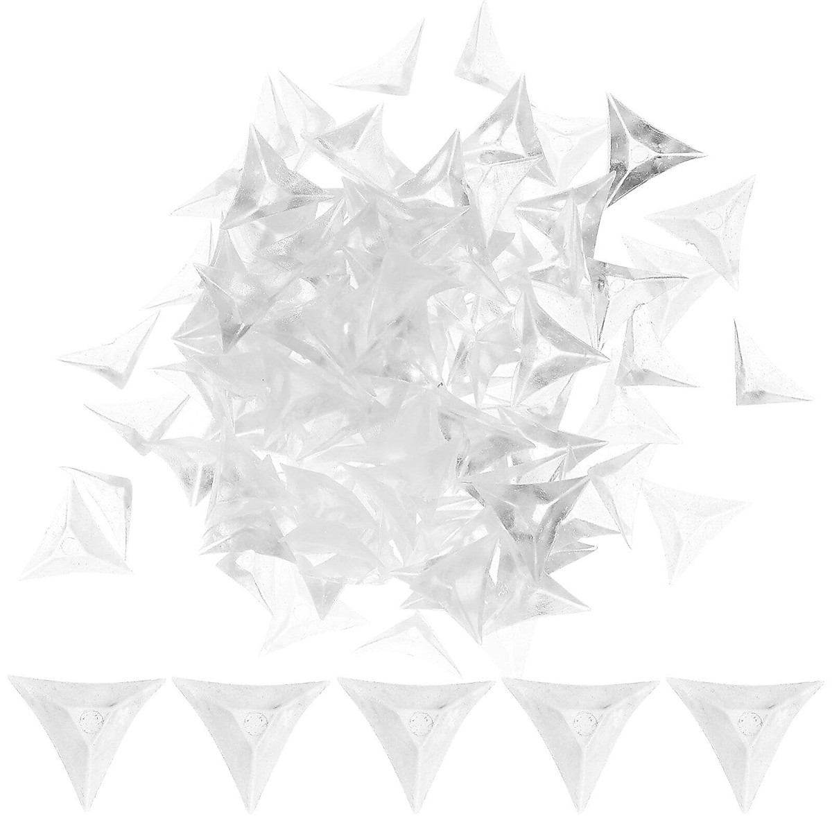 DOITOOL 300PCS Dust Corners for Stairs - Anti-Dirty Triangle Stair Dust Corners for Wooden Steps - Dust-Proof Stair Corner Dust Guards Corner Guards for Stairs Drawer Furniture Corner