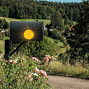 10 Pack Front Reflector Round Reflector for Driveway Fence Gate Posts Trailers Safety Reflectors Automobiles Boats Mailboxes Reflector with Center Mounting Hole (Yellow)