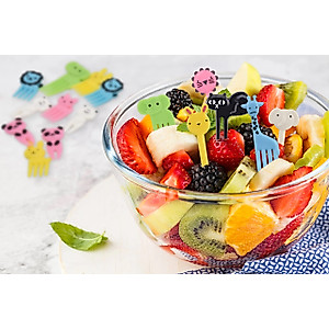 MEFIT CARE Cute Bento Box Accessories Food Picks for Kids Cocktail Forks Lunch Fun Stuff Mini Plastic Flat Toothpicks Decorativos Reusable Utensils