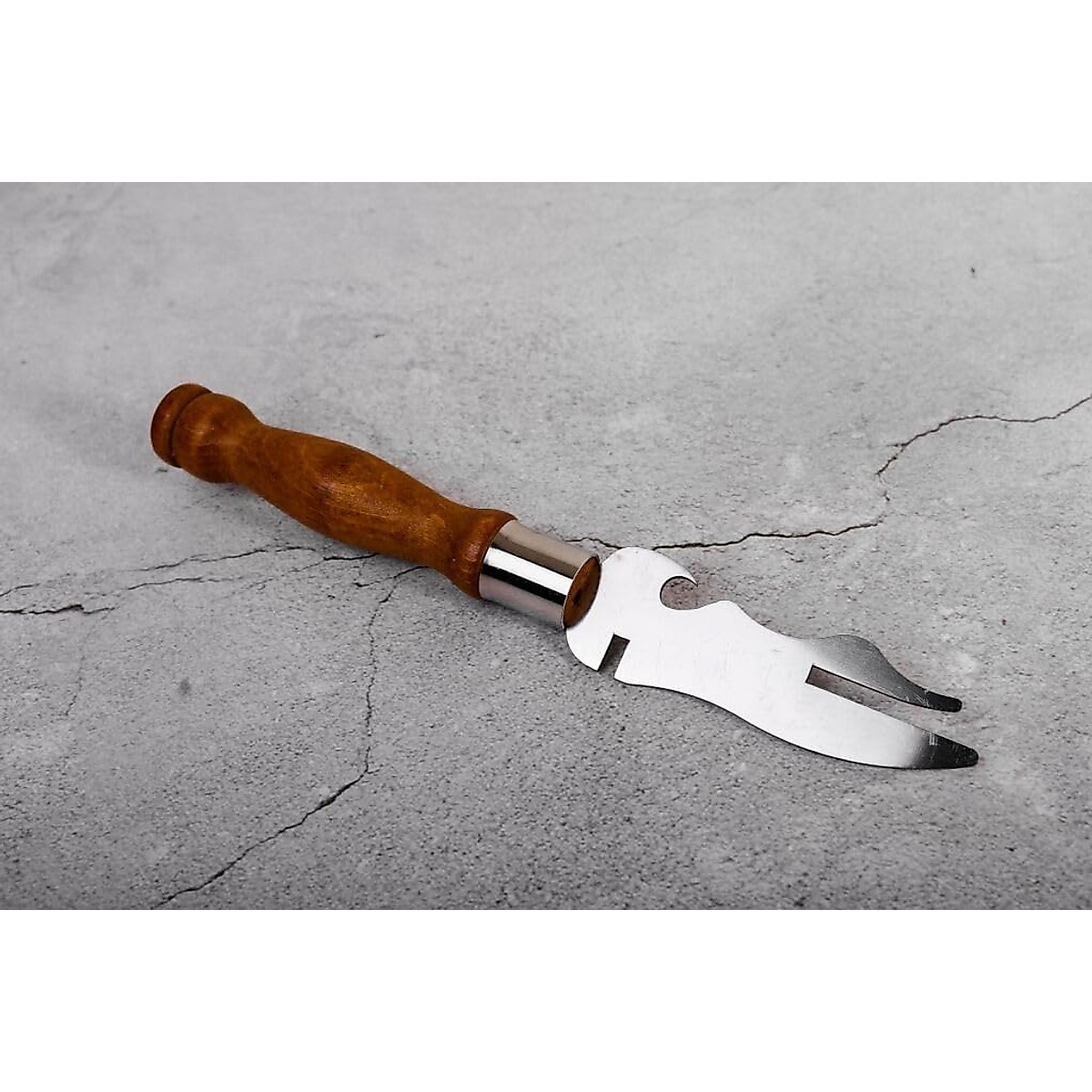 Carving Forks Stainless Steel Meat Fork/Knife with Wooden Handle for Removing Meat from Skewer Cooking Fork BBQ Fork Grill Fork 11 х 1.6" (28 х 4 cm)