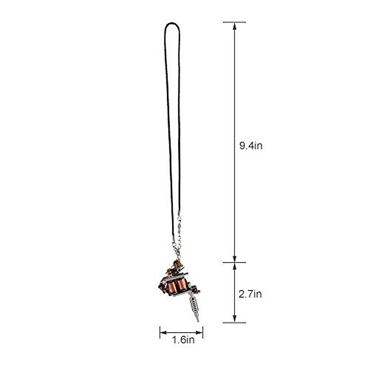Tattoo Gun Necklace,Mini Tattoo Machine Necklace,Tattoo Supply Pendant Gift,Portable Tattoo Supply Gun Keychain Metal Alloy Key Ring