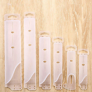 HEMOTON 6pcs Universal Knife Edge Guards Clear Plastic Durable Knife Sleeves Blades Protectors Kitchen Cutlery Knife Accessories