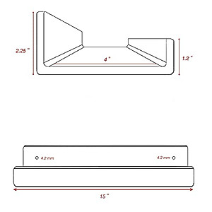 YestBuy 4 Pack Acrylic Floating Wall Shelves 15",Invisible Kids Bookshelf, Pop Display,Wall Mounted Shelves Storage Organizer for Bedroom,Bathroom,Living Room,Kids Room