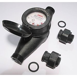 1” Water Meter: Plastic, NSF Certified, Multi-Jet, Cubic Feet (Horizontal Installation)