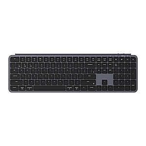 Keychron B6 Pro Full-Size Ultra-Slim Wireless ZMK Custom Keyboard, Triple-Mode 2.4 G/Bluetooth 5.2/Wired Programmable, Lightweight Quiet Key with Numeric Keypad for Mac/Windows, Space Gray
