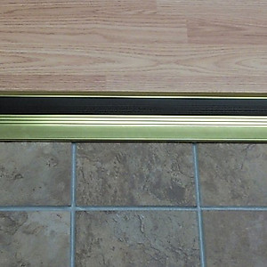 Anodized Brite Gold Deluxe Low Threshold with Vinyl Seal - MD Building Products 09159