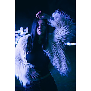 Black Fur Fabric by The Yard - Craft Fur Fuzzy Fabric - 60" inch Wide Black Faux Fur - Faux Fur by The Yard for Craft, DIY, Furry Plush, Sewing, Decoration, Upholstery, 1 Yard