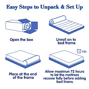 Queen Mattress, 10 Inch Gel Memory Foam Mattress for Cool Sleep & Pressure Relief, Medium Firm RV Daybed Mattress for Kid Adults, Bed-in-a-Box, CertiPUR-US Certified