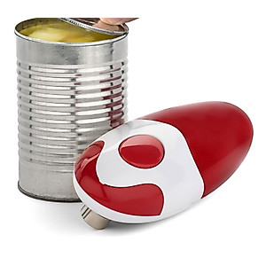 Bartelli Soft Edge Automatic Electric Can Opener - Red Battery Powered