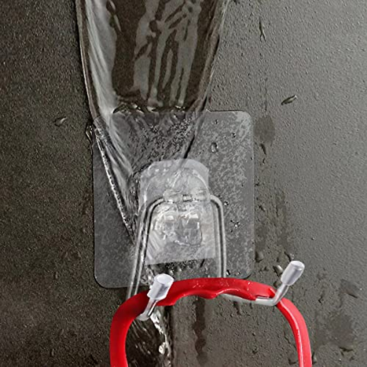 8 Pieces Adhesive Hooks Wall Hooks for Hanging,Heavy Duty Wall Hangers Without Nails,Double Hook Design Hooks for Bathroom Kitchen,Home.40 Lb(Max) (White)