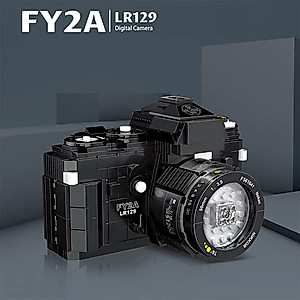 NC Uvini Building Blocks Camera, DIY STEM Toys, Building Construction Brick Set Best Gift for Adult, Teens, Collectible Model Digital Camera to Build 627pcs