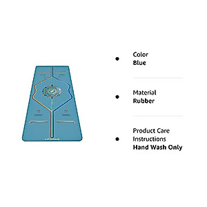 Liforme Printed Yoga Mat – Free Yoga Bag Included - Patented Alignment System, Warrior-like Grip, Non-slip, Eco-friendly, Sweat-Resistant, Long, Wide, 4.2mm thick mat for comfort