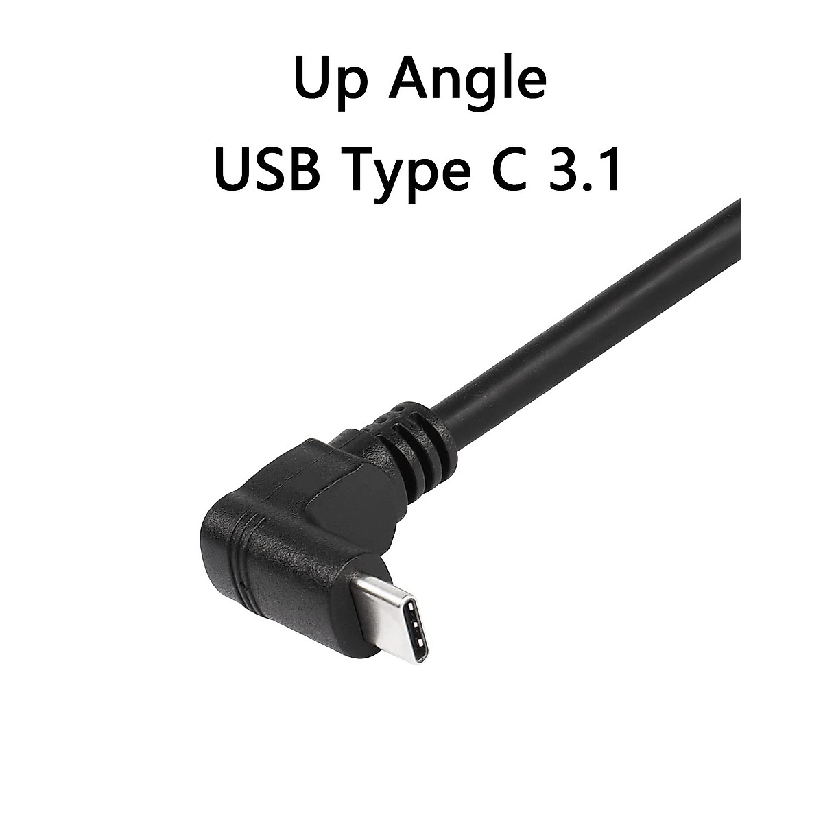 CERRXIAN 0.5m Up Angle USB C 3.1 Male to Female Square Flush Mount Panel Cable for Car, Boat, Motorcycle, Truck Dashboard(U-C3.1)