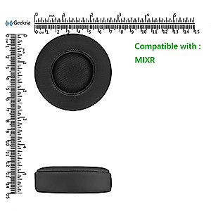 Geekria QuickFit Replacement Ear Pads for Monster Beats MIXR Headphones Earpads, Headset Ear Cushion Repair Parts (Black)