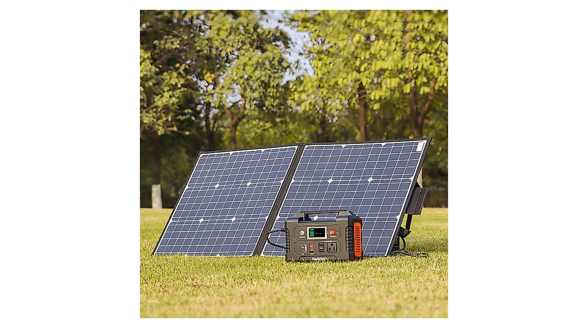 SUYIKIN 200W Portable Power Station, FlashFish 40800mAh Solar Generator with 50W 18V Portable ...