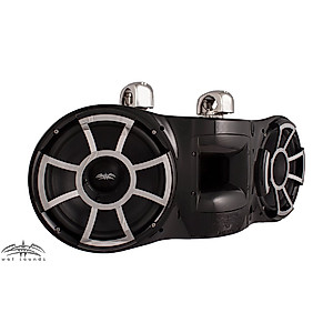 Wet Sounds REV 410 Swivel Clamp Tower Speaker, fits 1-7/8in to 3in Pipes - Black (Renewed)