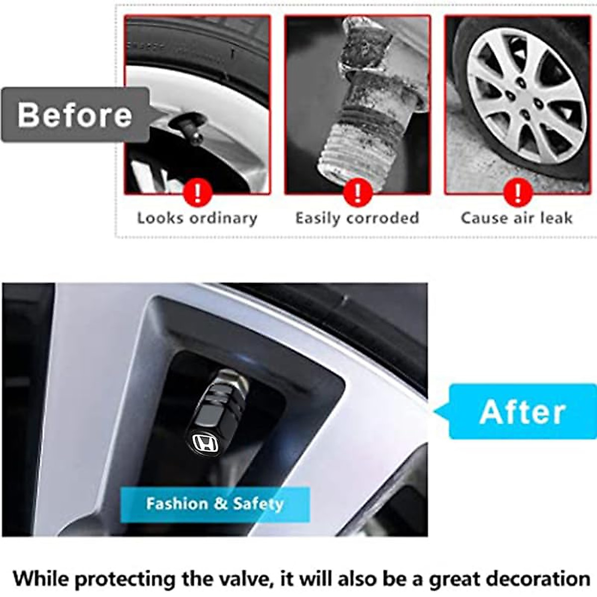 Moptrek ve Caps for Honda Accord Civic Fit CRV Pilot EX CR-V EX-L Touring Pilot,Car Tire Dus Garden Sculpture Outdoor Decoration