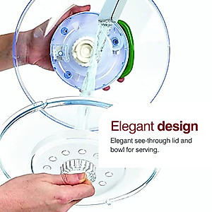 Zyliss Easy Spin Salad Spinner - Salad Spinner with Pull Cord - Lettuce Colander - Manual Vegetable and Fruit Washer and Dryer - Dishwasher Safe Vegetable Spinner with Brake - Green/White, Large