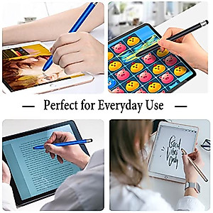 4 Pack Stylus for iPad Luntak Stylus Pens for Touch Screens 2-in-1 iPad Pencil Universal Rubber iPad Stylus Touch Screen Pen iPad Pen Compatible with iPad Mini/iPhone/Galaxy Note/Huawei/Xiaomi/Android