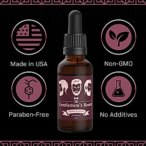 The Gentlemen's Beard Oil - Sandalwood - Conditioner Softener - All Natural - Softens, Strengthens and Promotes Beard & Mustache Growth - Leave In Conditioner