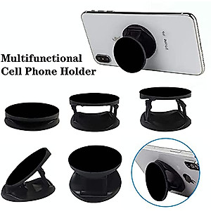 IYAYUHE Multi-Function Cell Phone Stand,Purple Blue Galaxy Black Palm Trees White Expanding Stand Grip for Smartphones and Tablets (4 Pack)