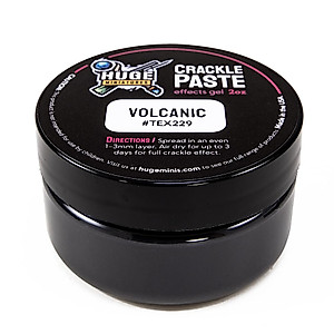 Huge Miniatures Crackle Paste, Model Basing Paint for Tabletop Gaming Scenery and Diorama Building by Huge Minis – 2oz Resealable Jar (Volcanic)
