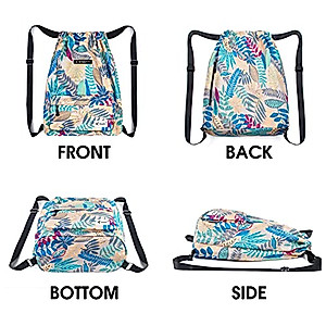 Risefit Waterproof Drawstring Bag, Gym Bag Sackpack Sports Backpack for Men Women