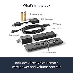 Certified Refurbished Fire TV Stick with Alexa Voice Remote (includes TV controls) | HD streaming device | 2020 release