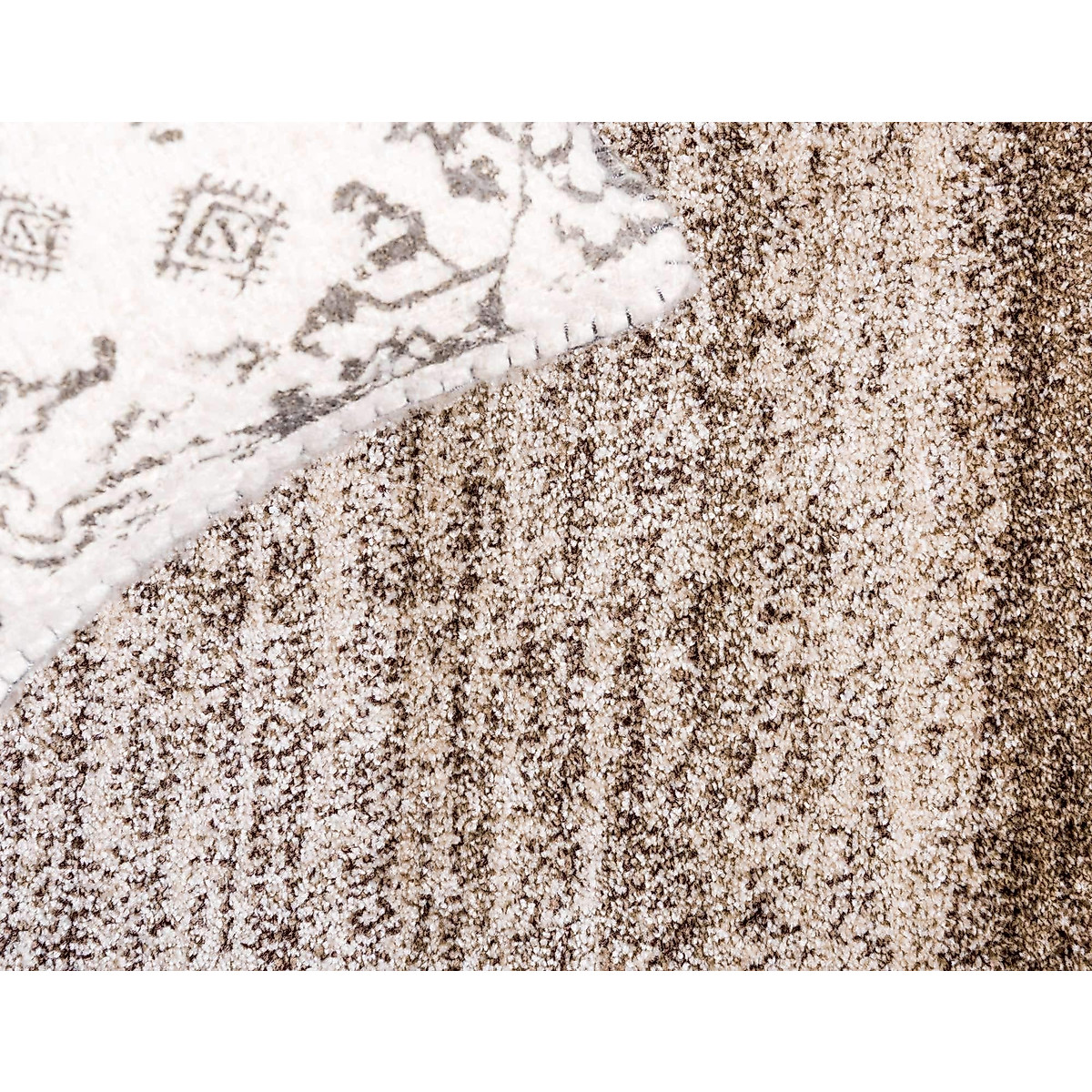 Unique Loom Del Mar Collection Area Rug - Abigail (5' 3" x 8' Rectangle, Beige/ Ivory)