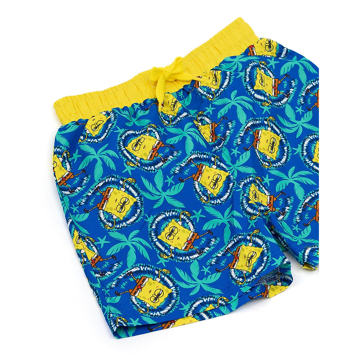 SpongeBob SquarePants Swim Shorts Boys Blue Yellow Swimming Trunks 5-6 Years