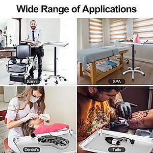 Salon Tray, Salon Tray with Metal Feet, Salon Tray on Wheels Height Adjustable, Hair Color Tray Non-Rusting