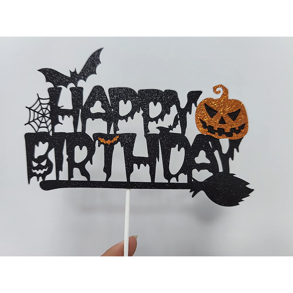 Halloween Happy Birthday Banner Halloween Witch Birthday Banner, Hocus Pocus Birthday Banner for Halloween Hocus Pocus Birthday Decorations Halloween Witch Birthday Supplies