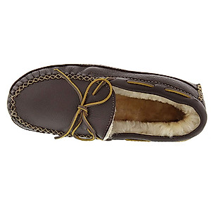 Minnetonka Mens Sheepskin Moose Slipper Choco Size 13