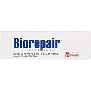 Biorepair: "Pro White" Whitening Toothpaste with microRepair - 2.5 Fluid Ounce (75ml) Tubes (Pack of 2) [ Italian Import ]