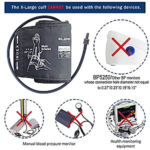 Extra Large Blood Pressure Cuff, ELERA 9”-20.5” Inches (22-52CM) XL Replacement Cuff for Big Arm, Compatible with Omron BP, Cuff Only
