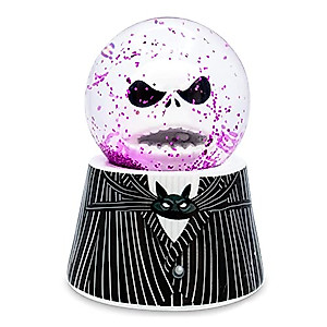 Disney The Nightmare Before Christmas Jack Skellington 3-Inch Mini Light-Up Snow Globe with Swirling Glitter